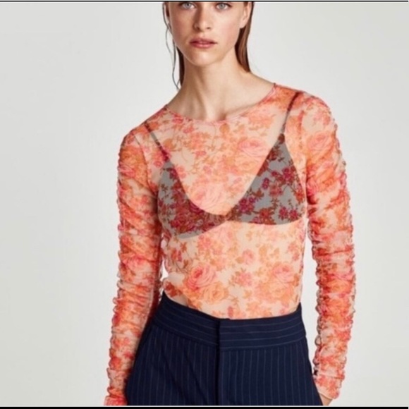 Zara | Tops | Zara Mesh Top | Poshmark
